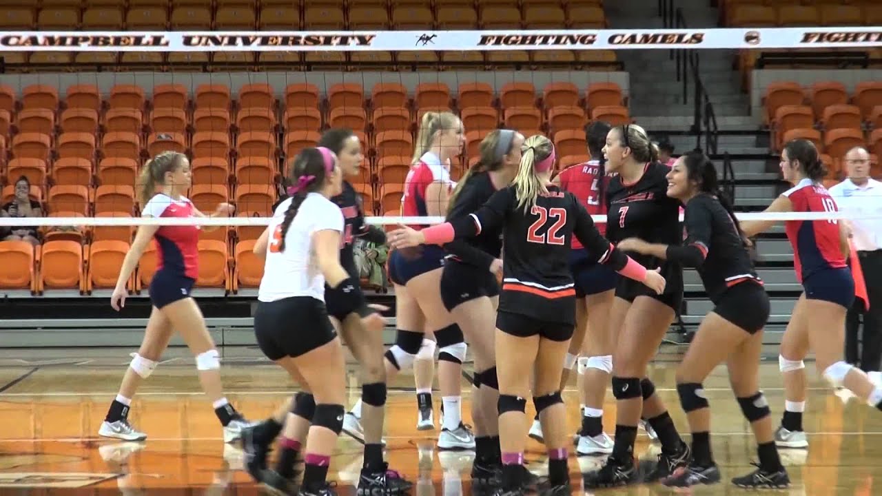 Campbell Volleyball vs. Radford - 10/10/15 "Dig Pink" - YouTube