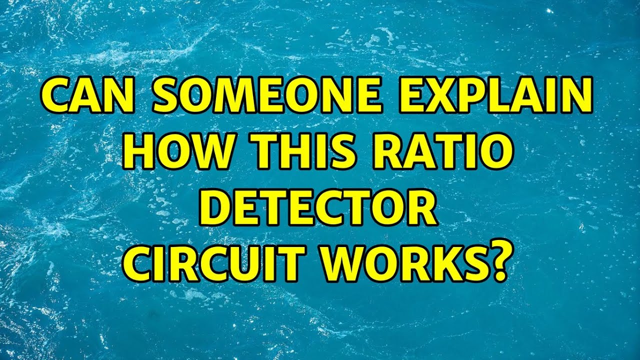 Can someone explain how this Ratio detector circuit works? (2 Solutions ...
