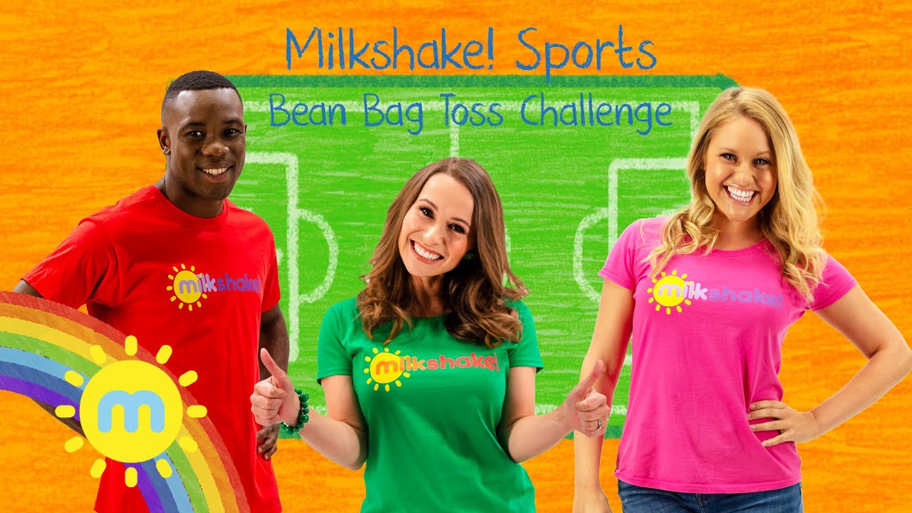 Milkshake! Sports Challenge - Bean Bag Toss | Olivia, Nathan and Jen ...