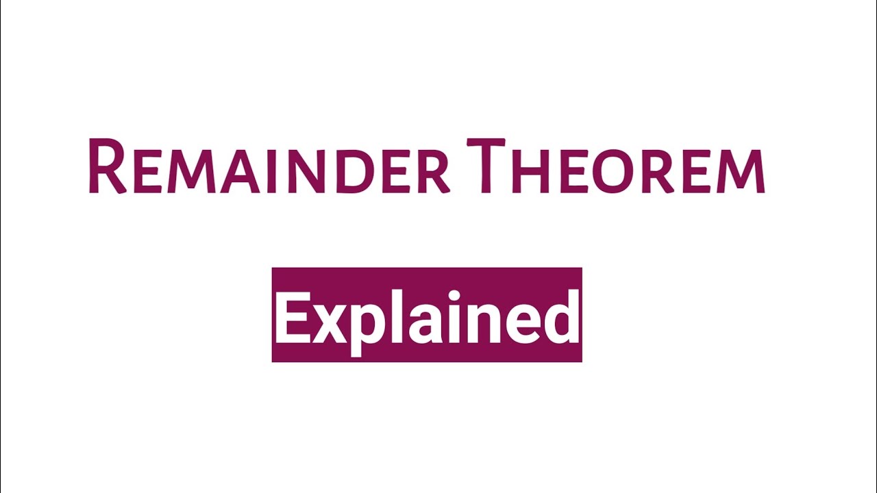 Remainder Theorem | Aptitude Boss - YouTube