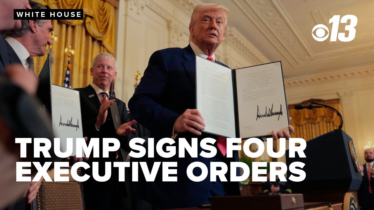President Trump signs four executive orders - YouTube