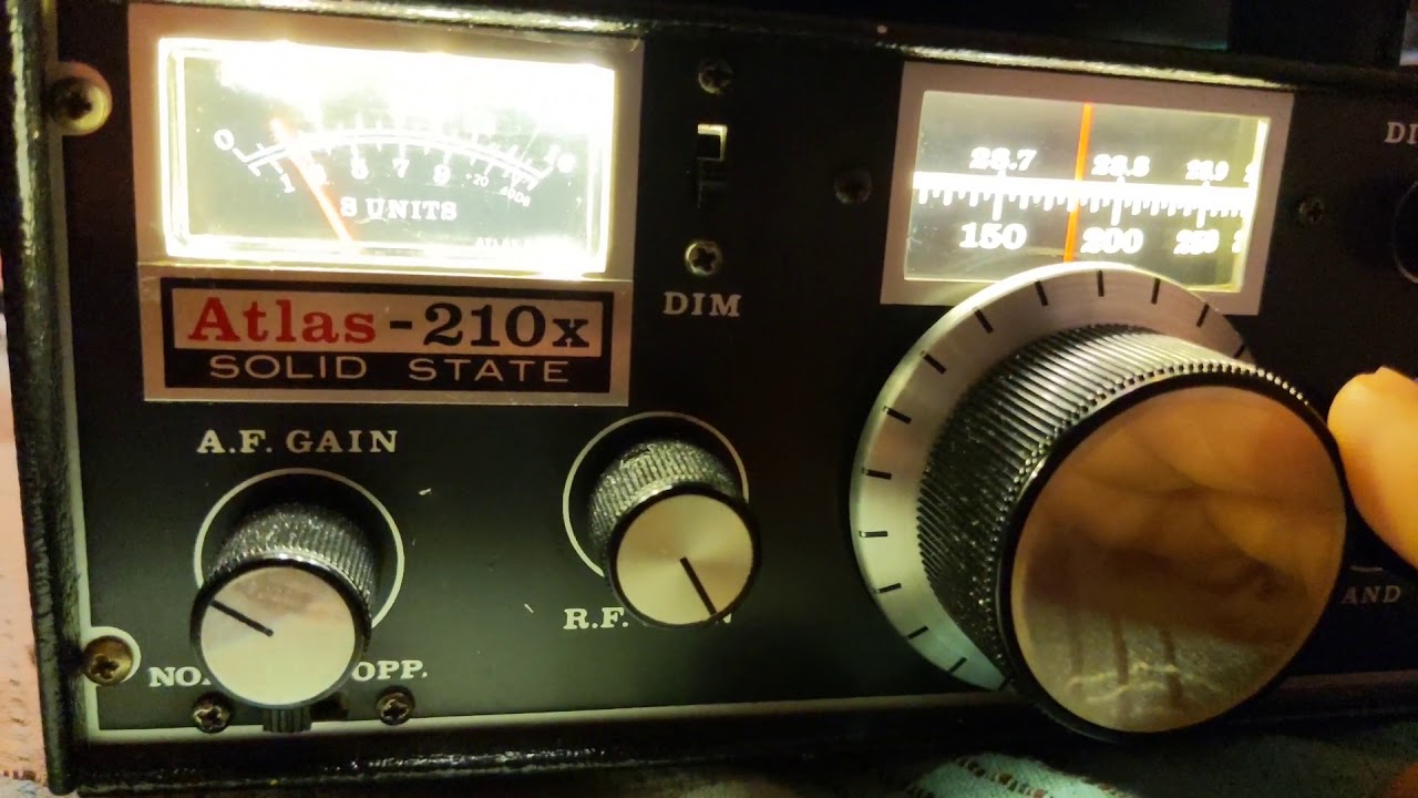 Atlas 210x & Homebrew Magnetic Loop in 40m tonight - YouTube