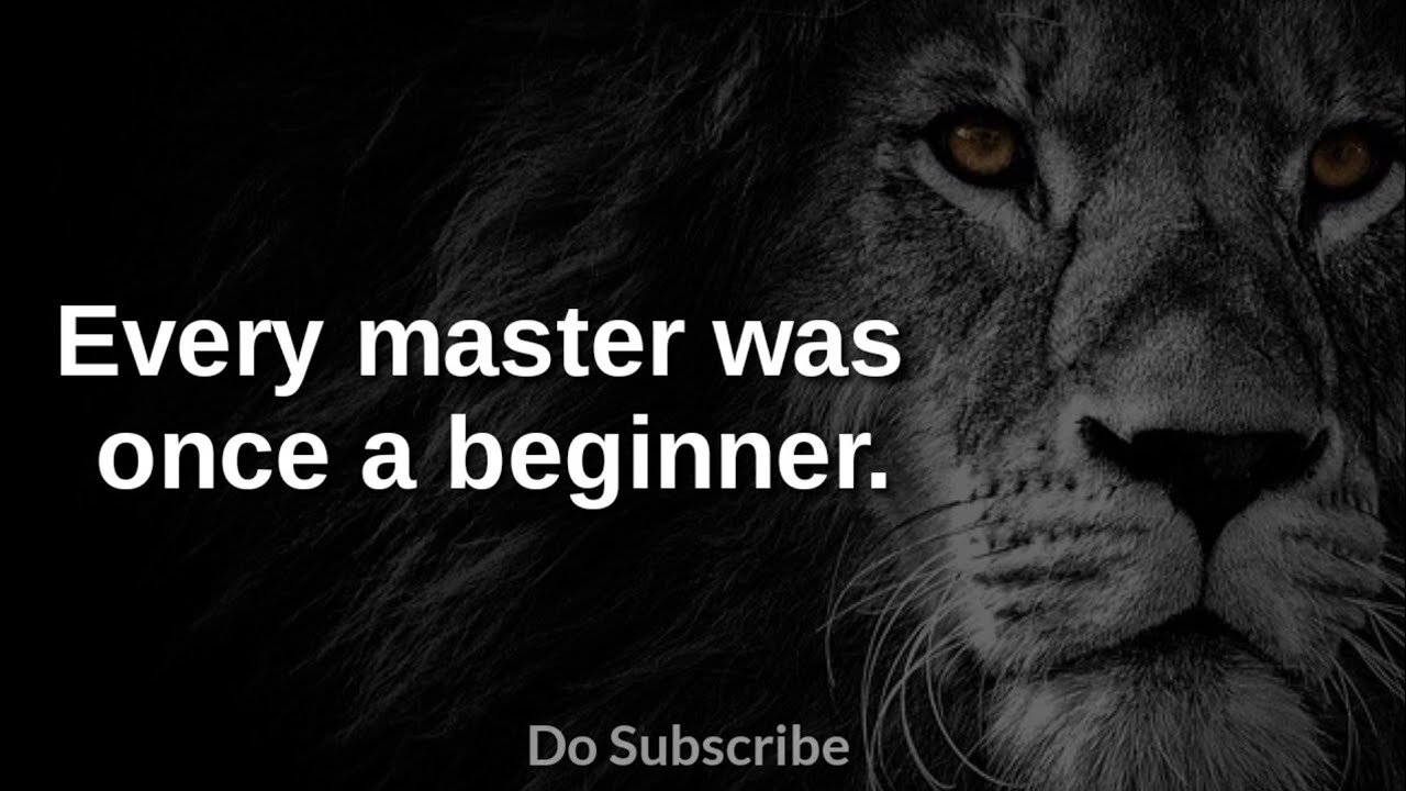 Every master was once a beginner.| Motivational video - YouTube