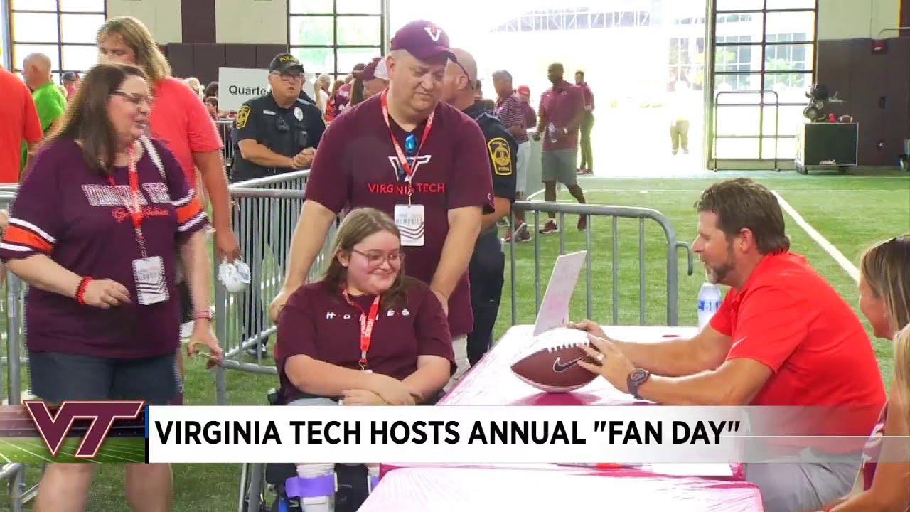 Virginia Tech hosts annual Fan Day - YouTube