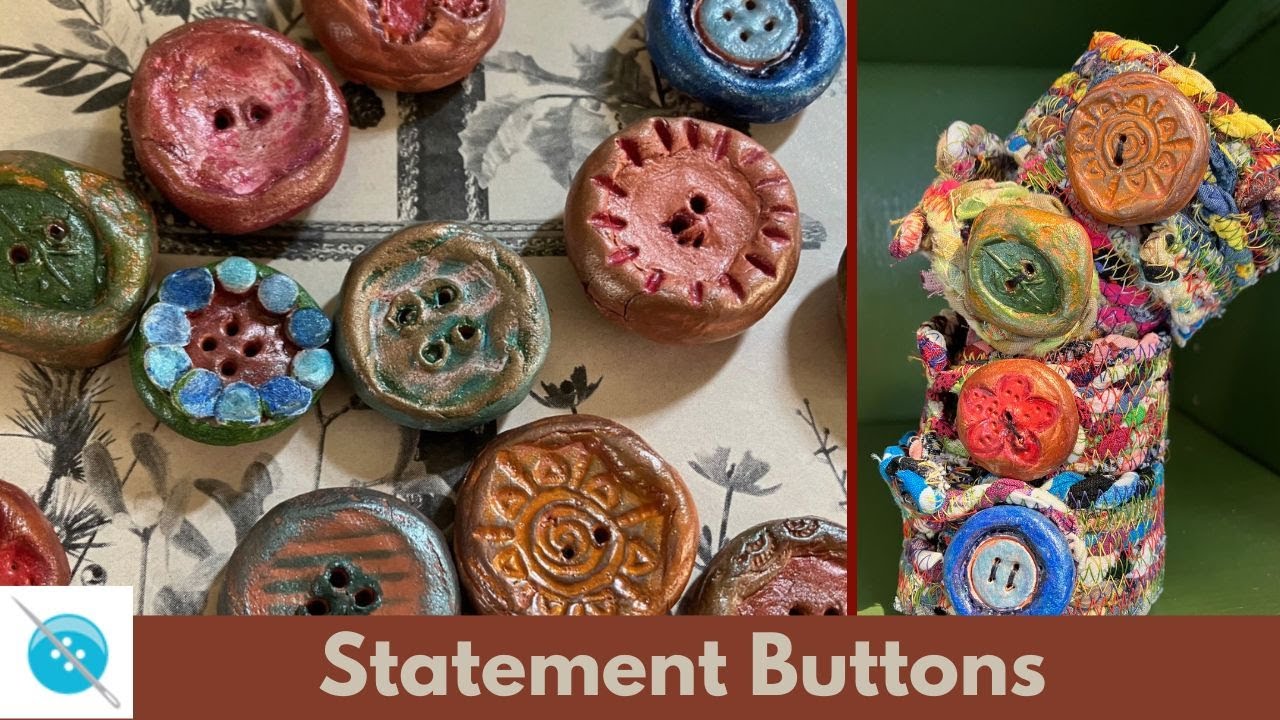 Making Clay Covered Buttons - YouTube