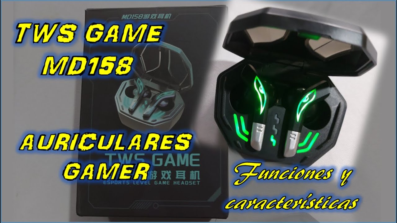 MD158 TWS GAME - AURICULARES INALÁMBRICOS GAMER - YouTube