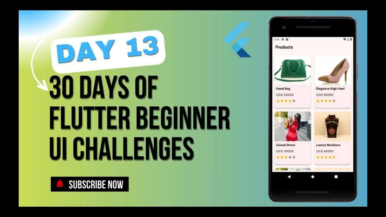 Flutter UI Challenges: Day 13 Building Product Screens in Flutter Using Lists | 30 Days of ...