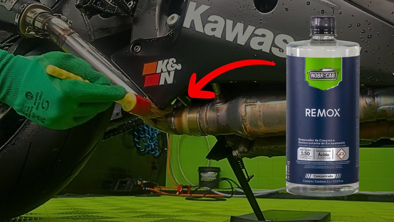 LIMPEZA E DESINCRUSTAÇÃO DE ESCAPAMENTO DE MOTO [REMOX] - YouTube