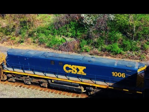 ALCO MT6 Slug on CSX Train 4K UHD - YouTube