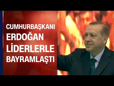 Cumhurbaşkanı Erdoğan liderlerle bayramlaştı.