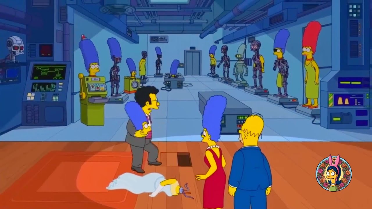 Marge's Shocking Double: Robot Clone Invasion! - YouTube