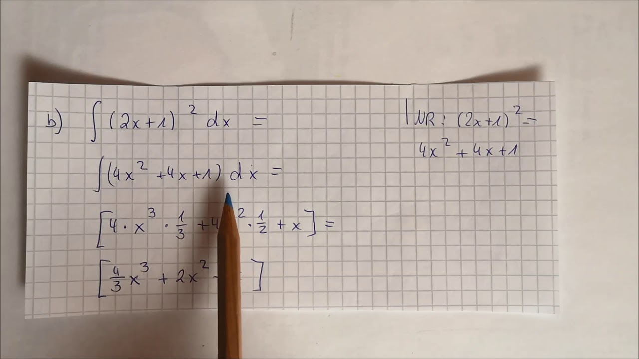Mathe B040: allgemeines Integral berechnen - YouTube