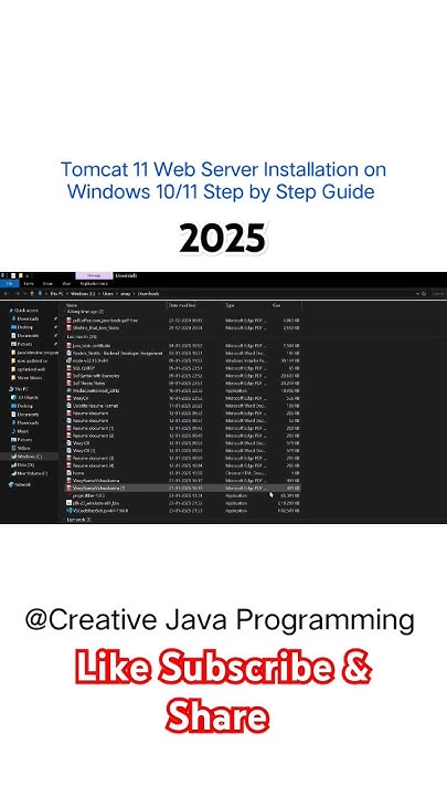 Apache Tomcat 11 Installation on Windows 11 - YouTube