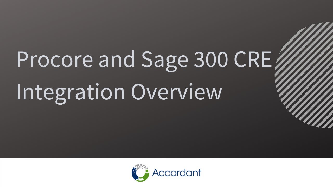 Procore and Sage 300 CRE Integration - YouTube