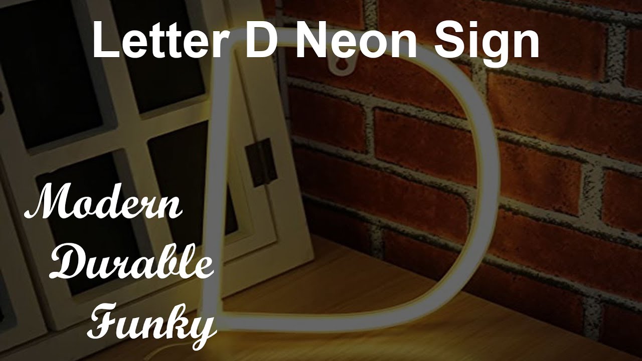 Letter D Neon Sign | Affordable Neon Sign For Your Home Displays | Buy ...