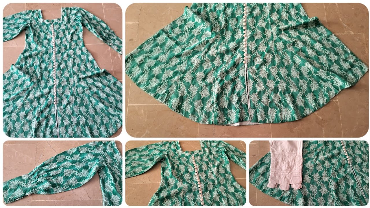 princess cut frock design.lawn dress design. - YouTube