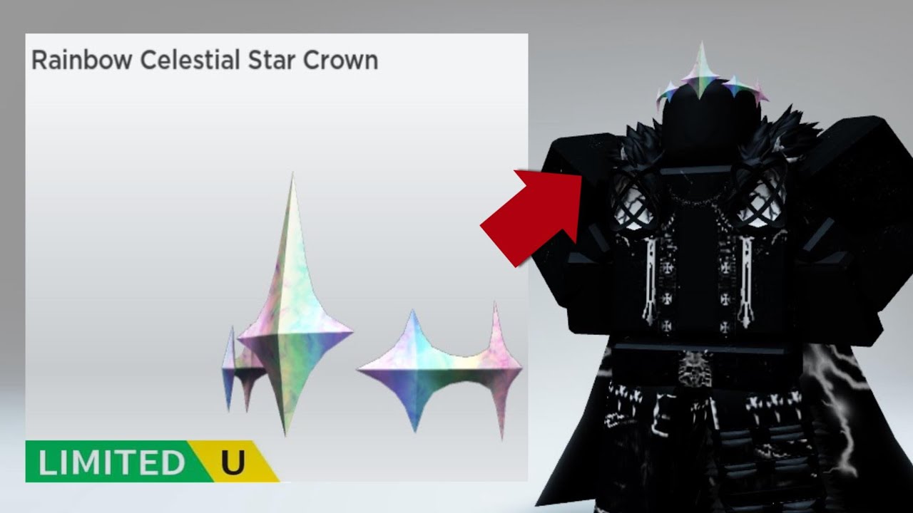 HOW TO GET RAINBOW CELESTIAL STAR CROWN FREE ROBLOX ITEM NOW (LIMITED ...