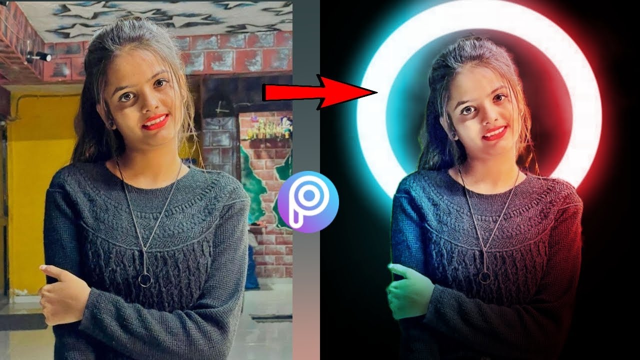 Instagram dual tone Ring light photo editing in PicsArt | Ring light ...