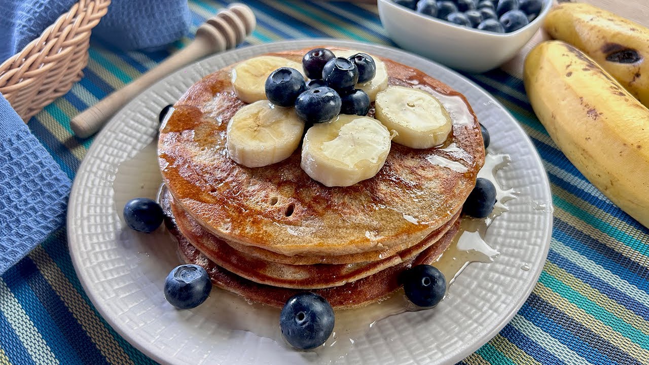 Tortitas (Pancakes) de Avena y Plátano - YouTube