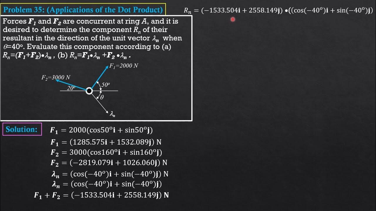 SOLVED PROBLEMS in STATICS, PROBLEM 35 - YouTube