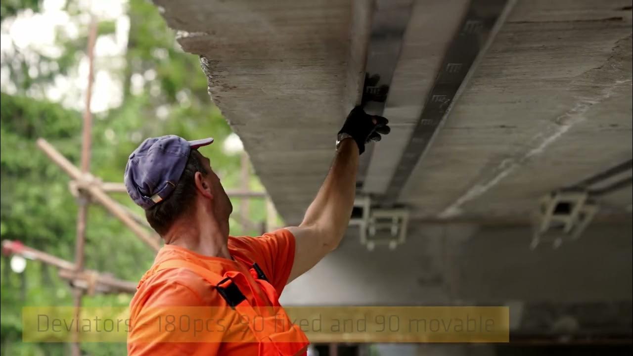 Posttensioning of 3 Bridges in Slovakia with 60 CarboStress® systems - YouTube