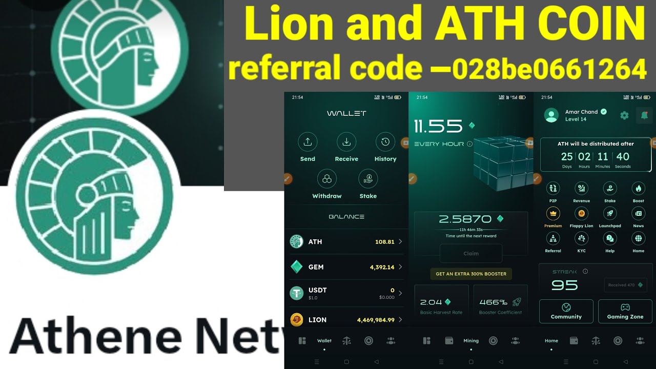 ATH and LION COIN mining lattest update - YouTube