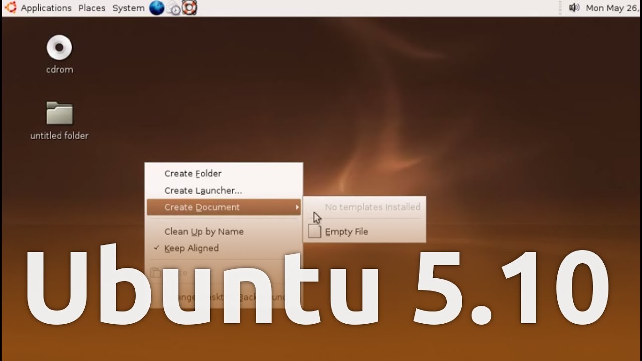 Ubuntu 5.10 Breezy Badger - YouTube