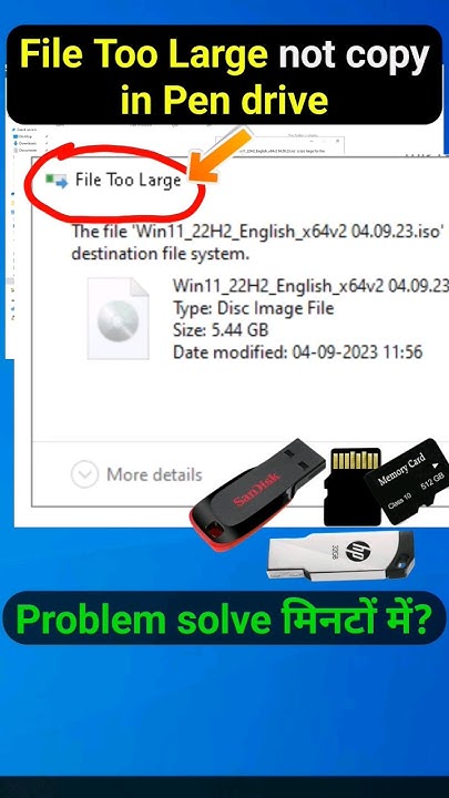 File too large for destination file system | File too large to transfer to usb drive - YouTube