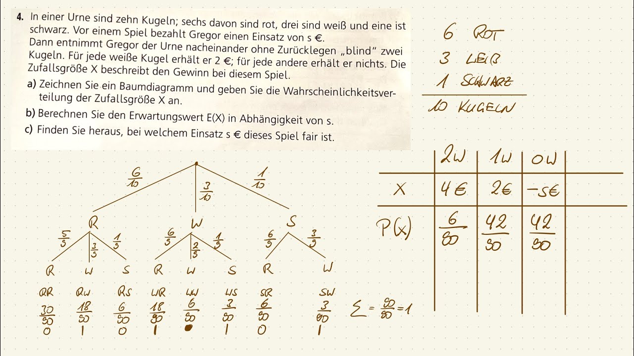 [YT118] Mathematik: Stochastik: Baumdiagramm, Erwartungswert, faires ...