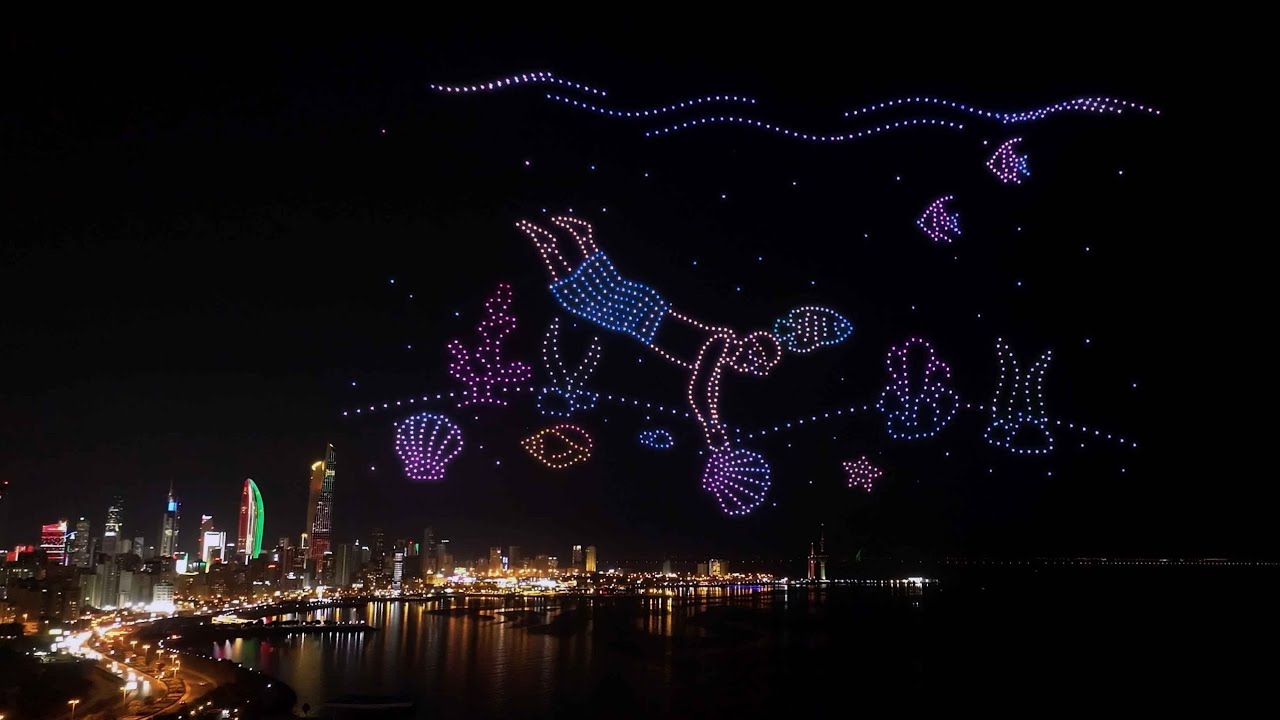 Drone show in #kuwait 🇰🇼🇰🇼🇰🇼 2025 - YouTube