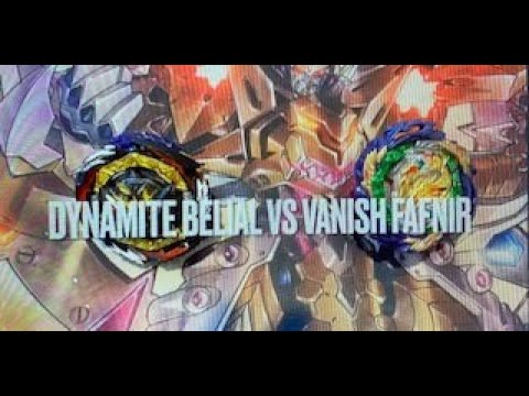 Dynamite Belial(F gear) VS Vanish Fafnir | BeyBladeBurst DB - YouTube