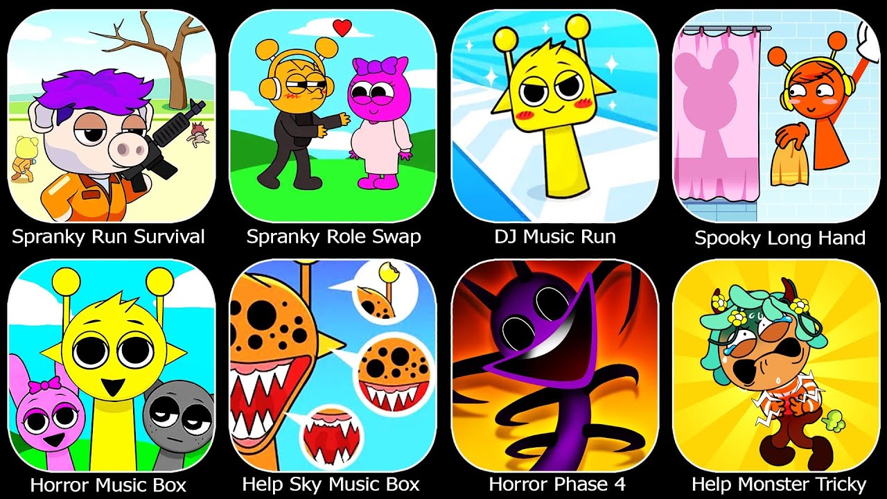 Spranky Run Survival Game,Spranky Role Swap Puzzle,DJ Music Run,Horror ...