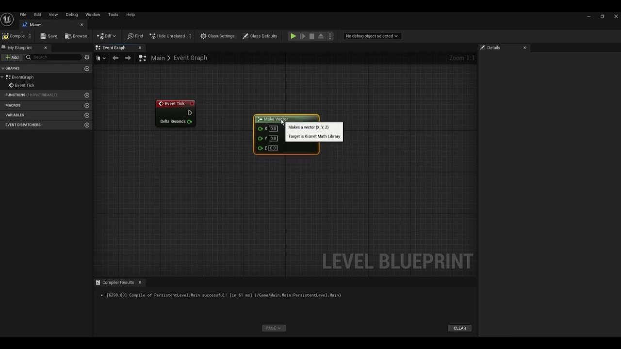 UE5 Blueprints Tutorial 012-14 Create a node: Make Vector ノードの作成 - YouTube