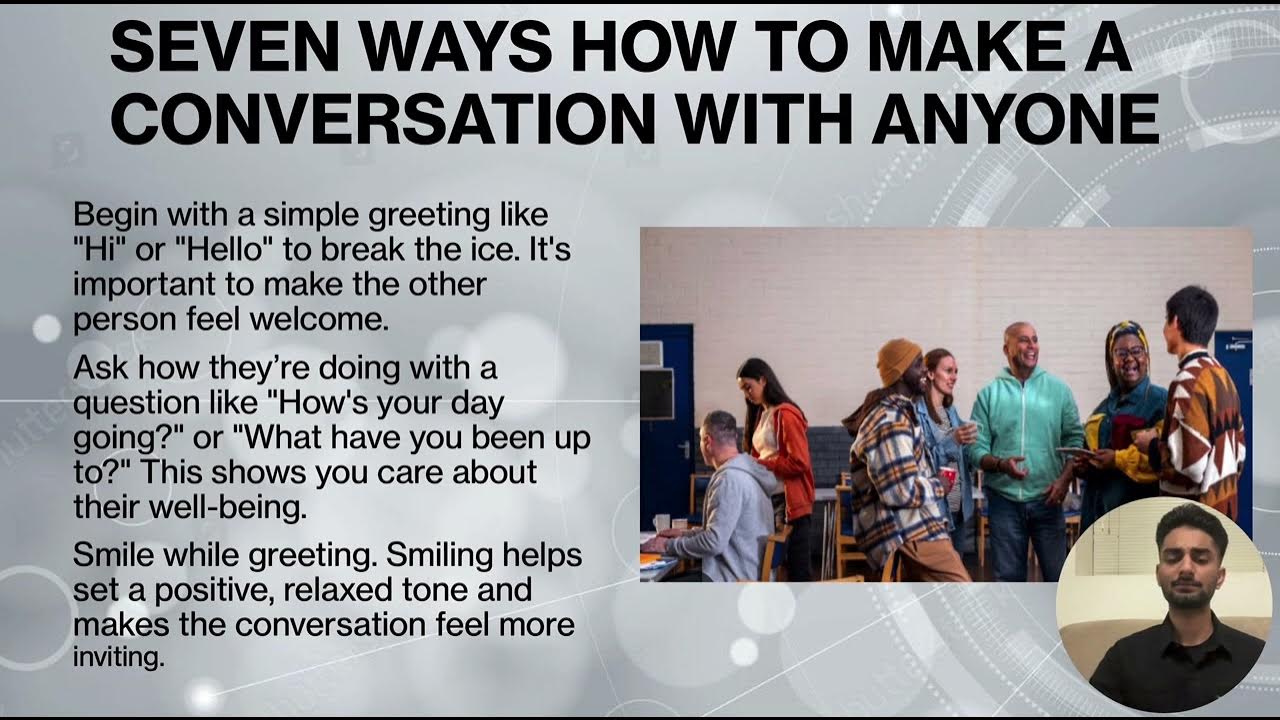 Seven ways to make conversation with anyone - YouTube