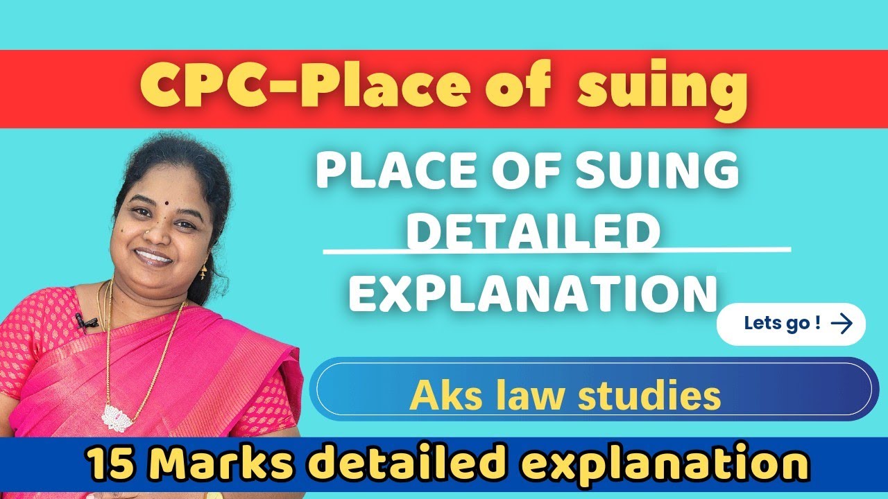CPC - Place of Suing 15 marks 👍💯 #civilprocedurecode #lawexam #llbexam ...