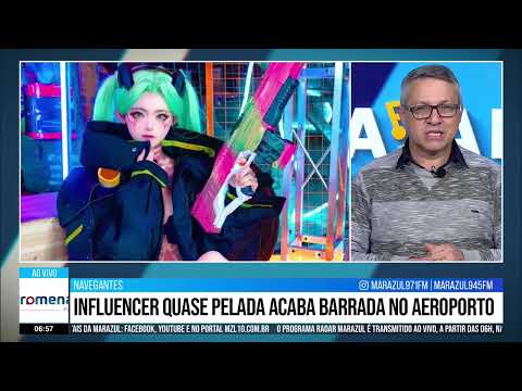 Influencer quase pelada acaba barrada no aeroporto de Navegantes