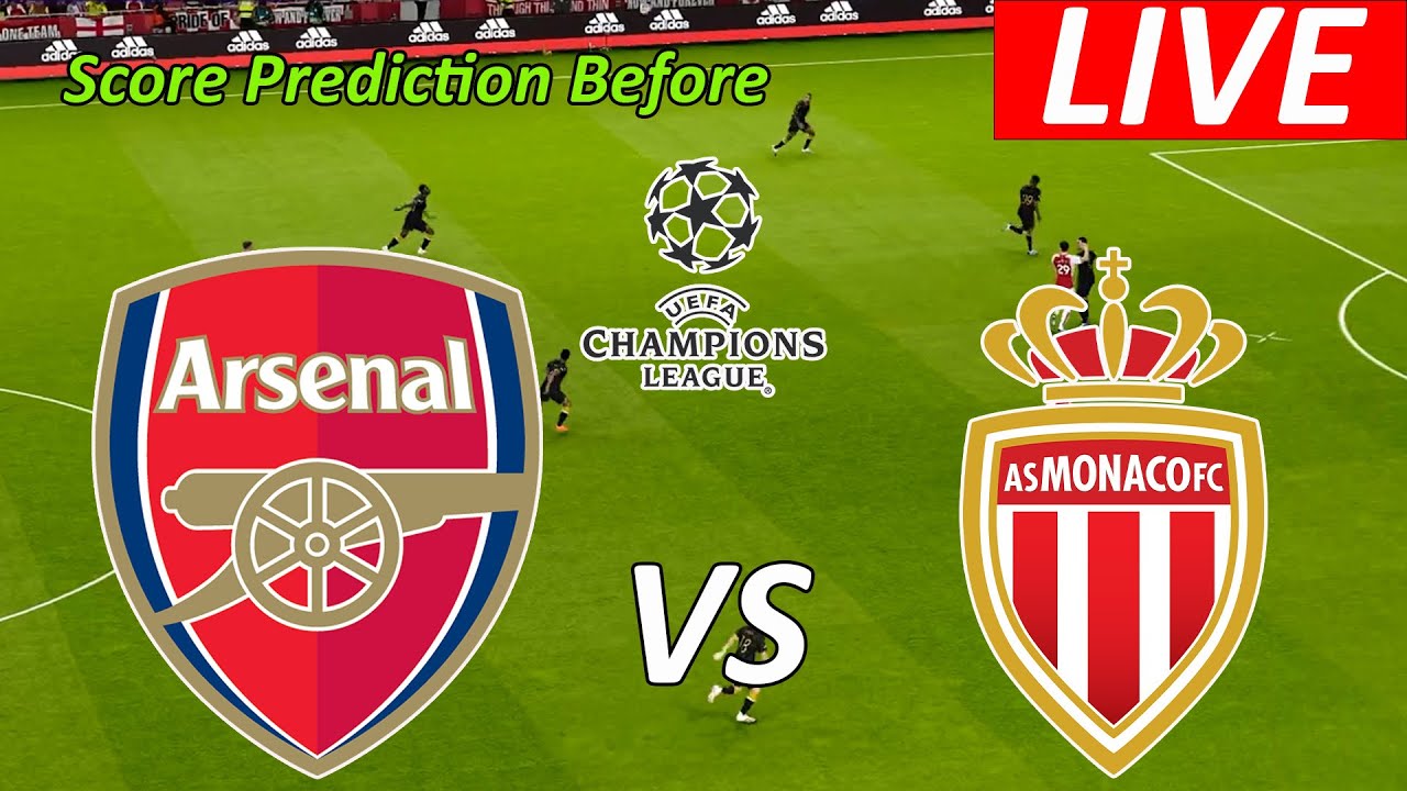 ARSENAL VS AS MONACO FC CHAMPIONS LEAGUE EFOOTBAL SIMULATION SCORE ...