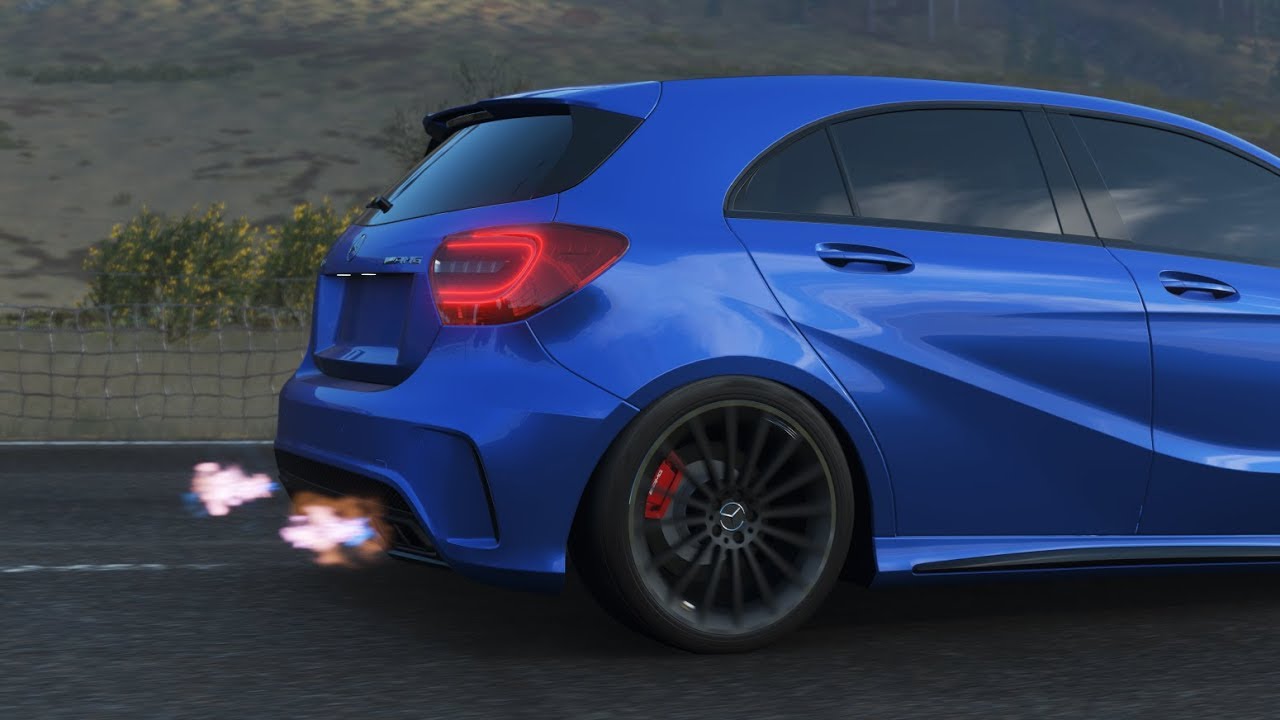 FH4 Mercedes A45 Amg Crazy Exhaust Loud, Pops, Bangs, Crackles and ...