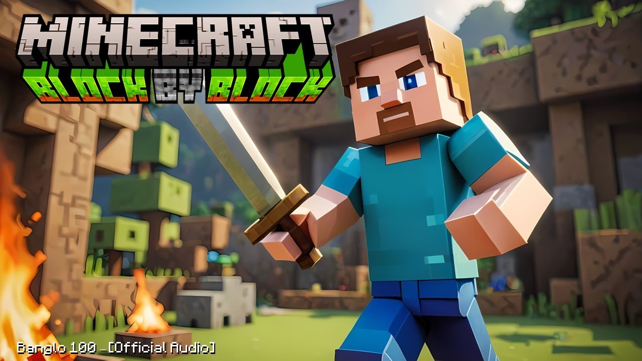 "Block By Block" Minecraft Song - Banglo 100 [Official Audio] - YouTube