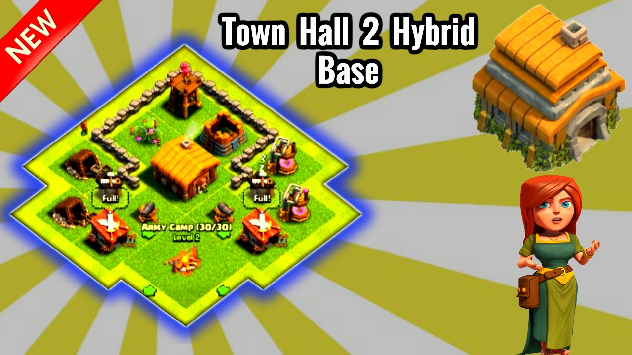 Best Town Hall 2(Th2) Hybrid Base-Clash Of Clans - YouTube
