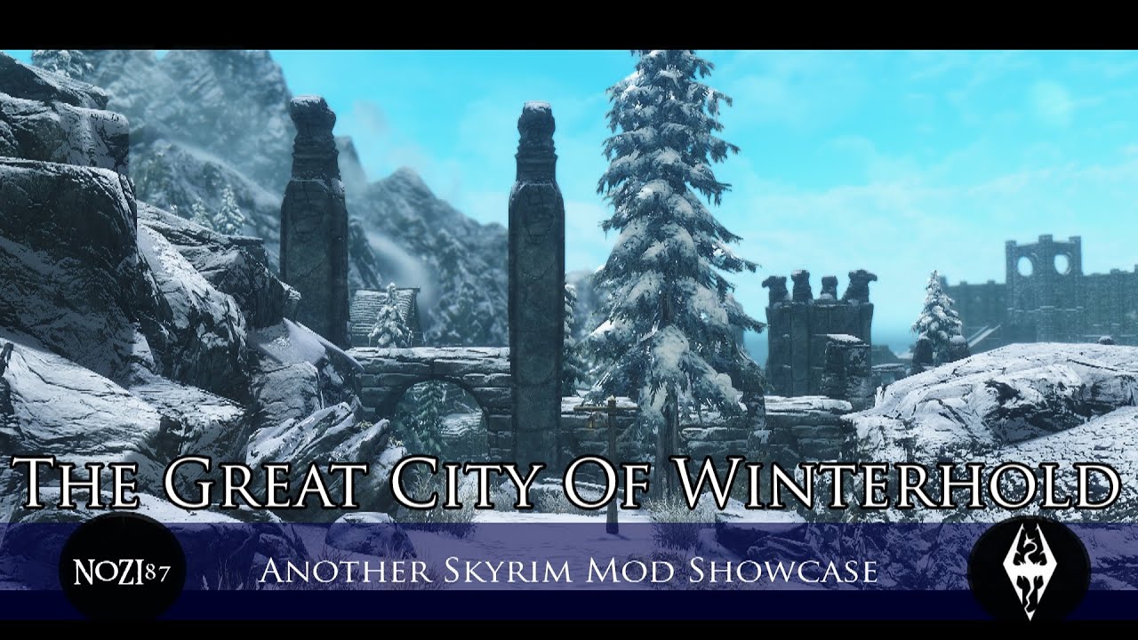 TES V - Skyrim Mods: The Great City Of Winterhold by soldierofwar - YouTube