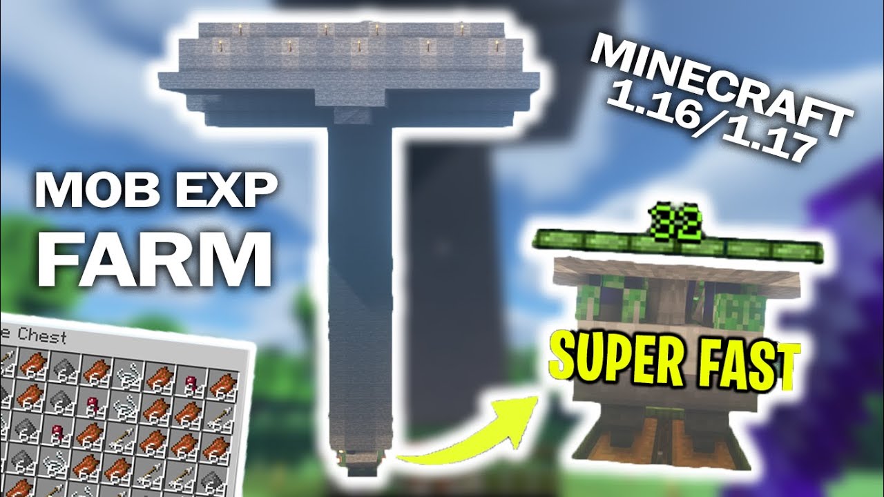 SIMPLE MOB EXP FARM TUTORIAL in Minecraft 1.16 - 1.17 (WITHOUT MOB ...