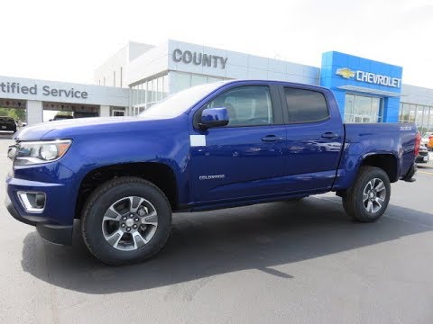 2017 Colorado Z71 2WD Crew Cab Laser Blue Metallic - YouTube