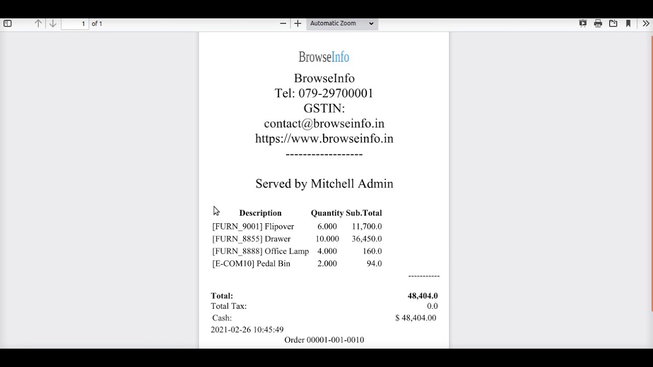 How To Print POS Order Receipt Report From Backend Odoo Apps Features