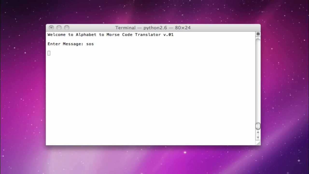 Morse Code SOS Python - YouTube
