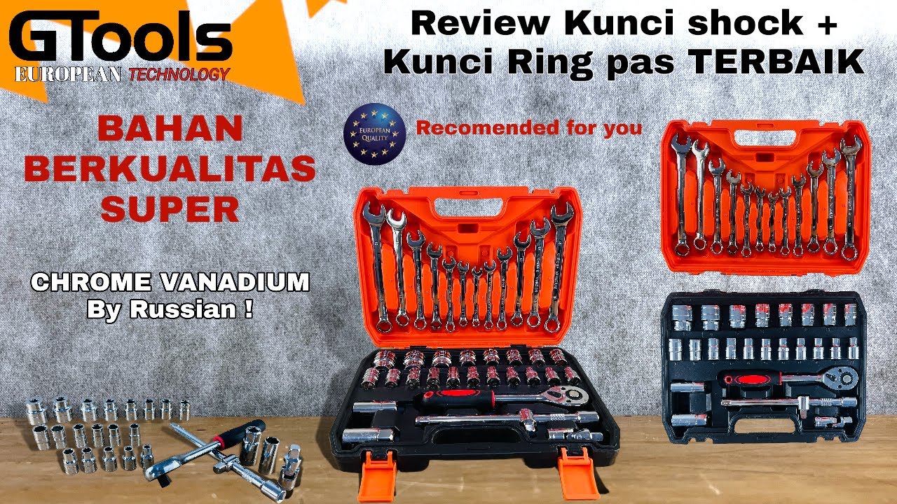 Kunci ring pas set socket shock sok GTOOLS Eropa GT37 8mm - 32mm 1 ...