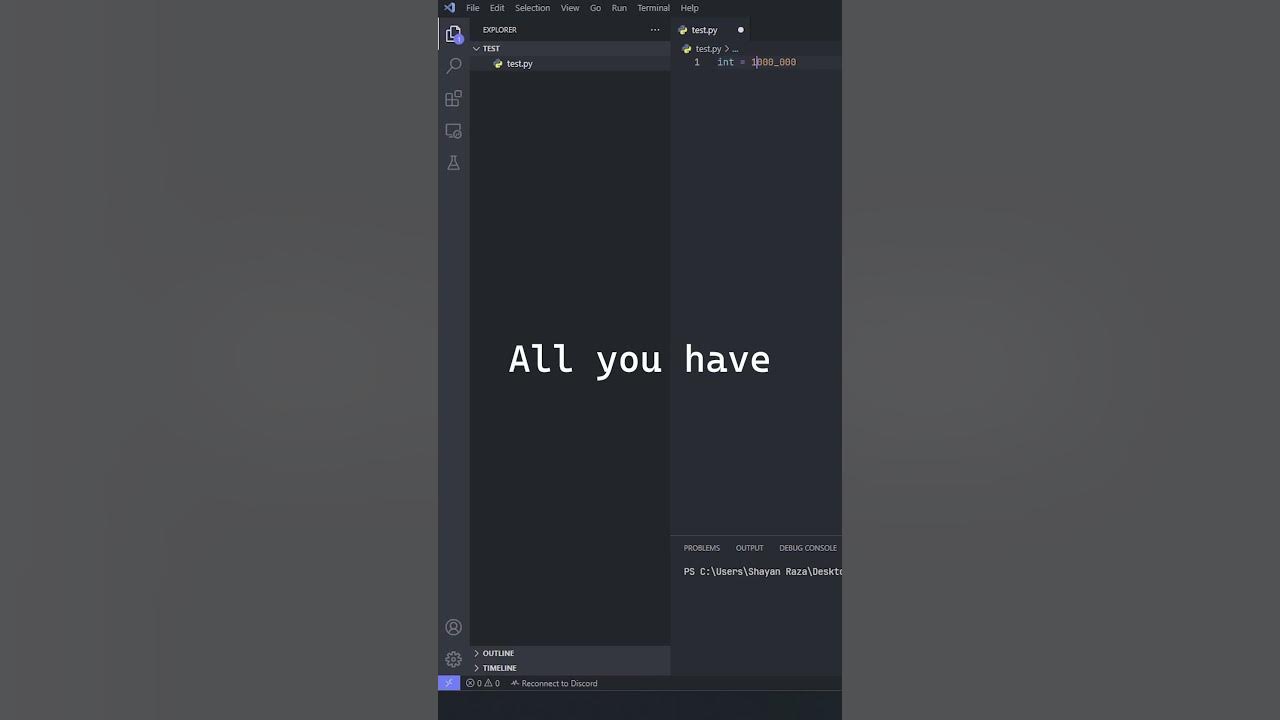 Make Integers more Readable in Python with a Single Keystroke - YouTube
