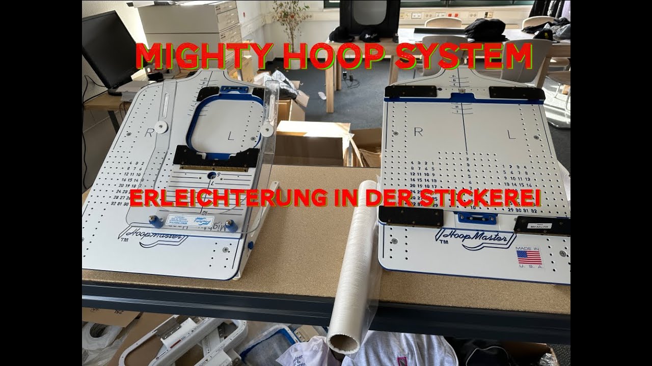 Arbeiten mit Mighty Hoop und Melco EMT 16 X - YouTube