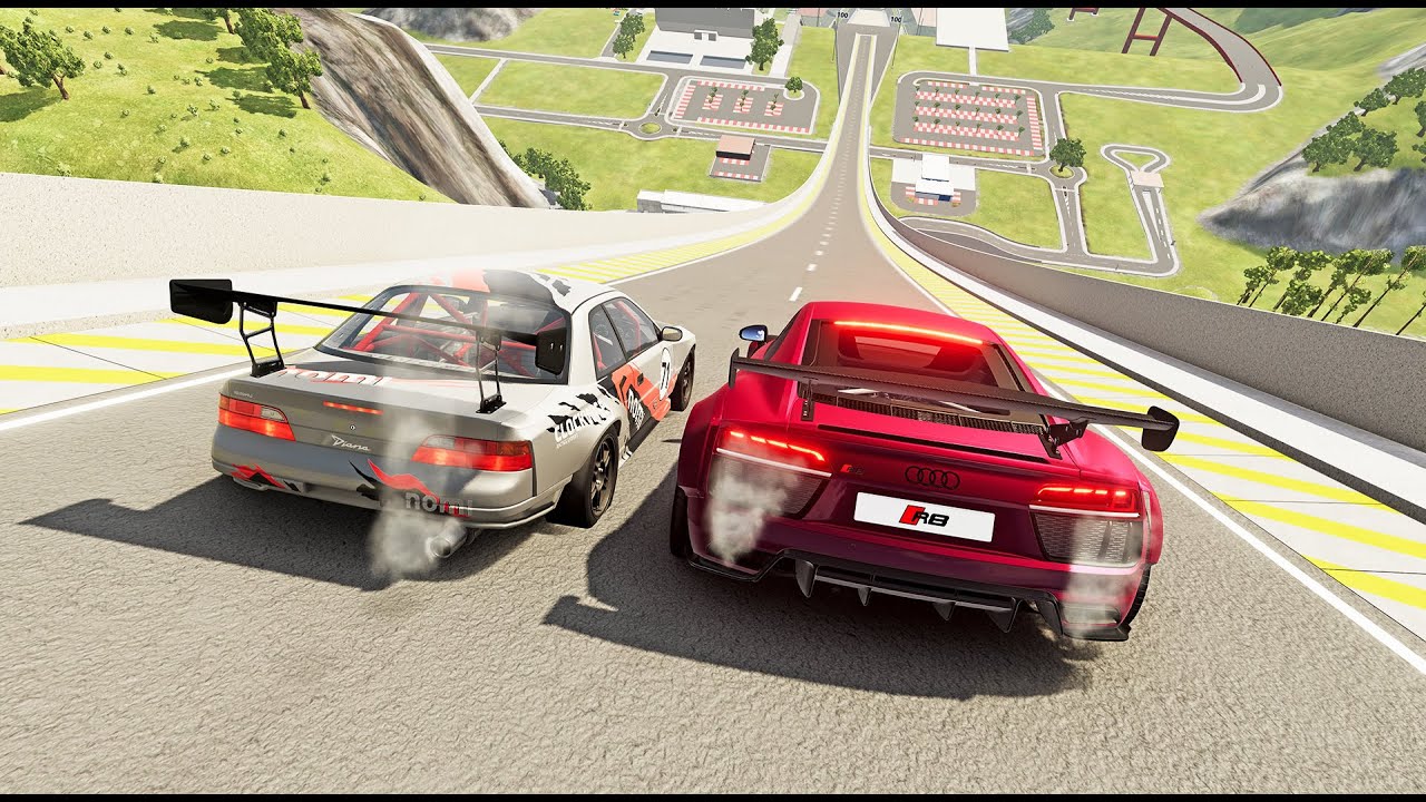 High Speed & Big Ramp Jumps with Expensive Cars #11 - BeamNG Drive ...