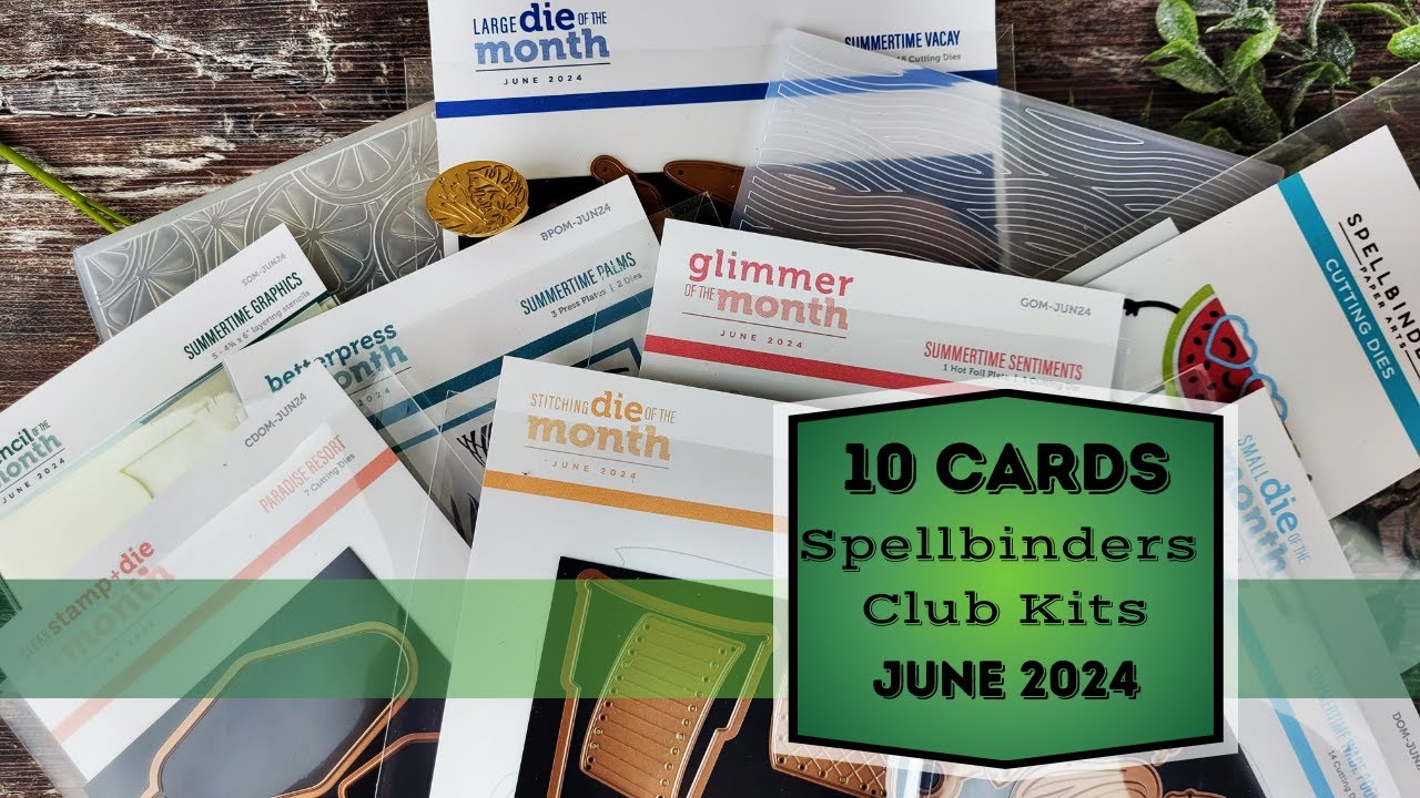 10 Cards Spellbinders June Club Kits/ Summertime Theme - YouTube